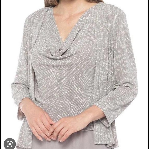 MARINA | Sweaters | New Marina Champagne Color Glitter Formal Cardigan ...